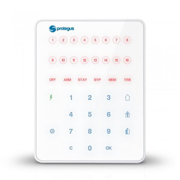 TRIKDIS SK-130 LED-W KEYPAD, PROTEGUS, ΛΕΥΚΟ πληκτρολογιο συναγερμου ...